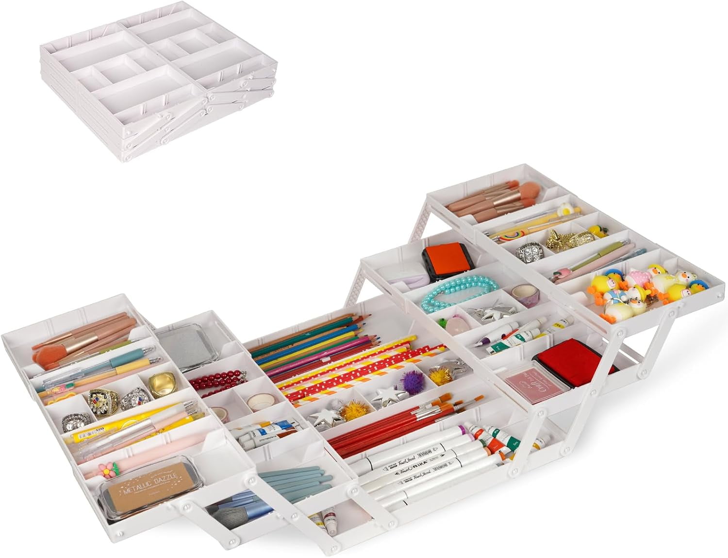 3 Tier Drawer Organizer - Expandable Junk Drawer Organizer Smart Office ...