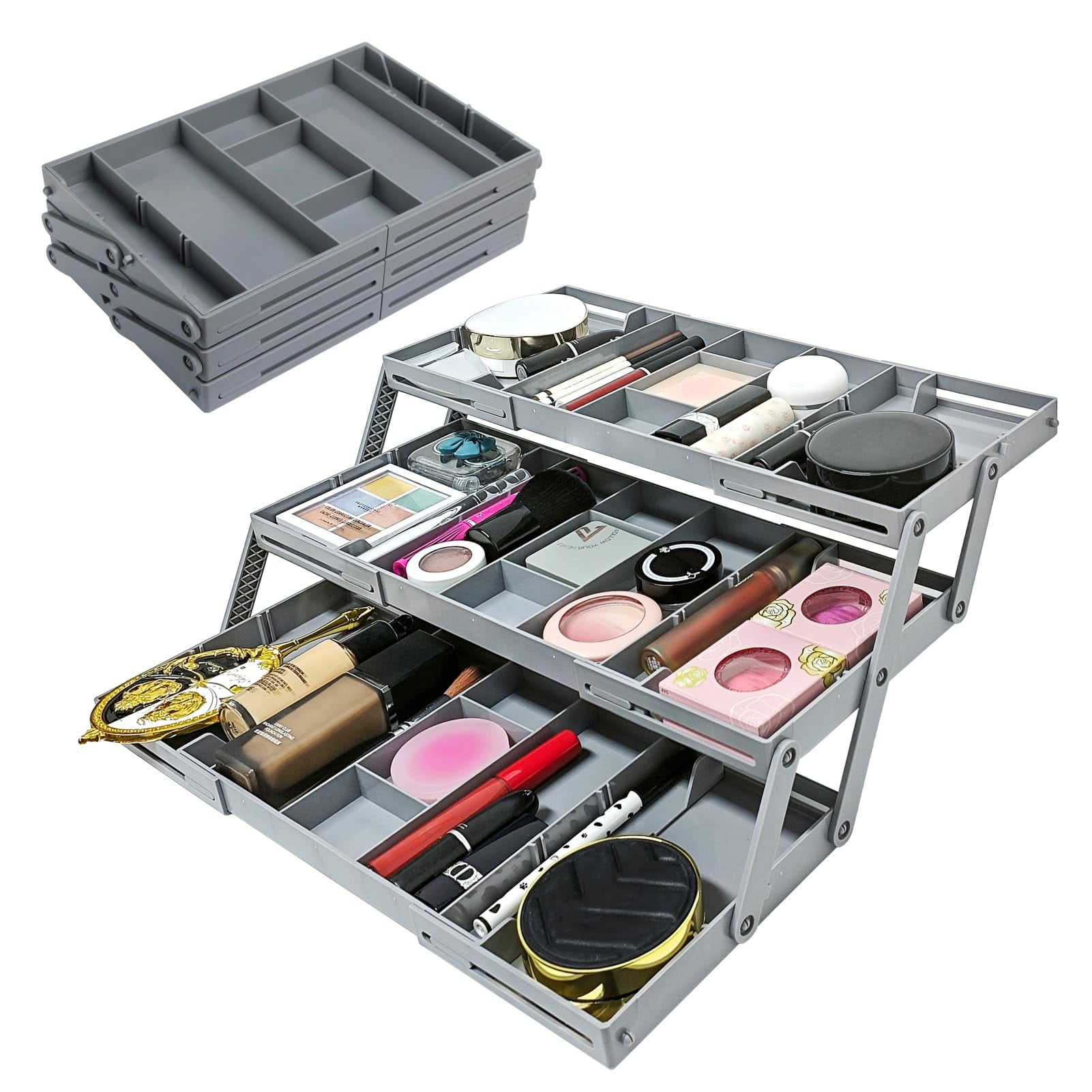 Expandable Storage Trays Expandable Drawer Organizer Trays - 3 Tier ...