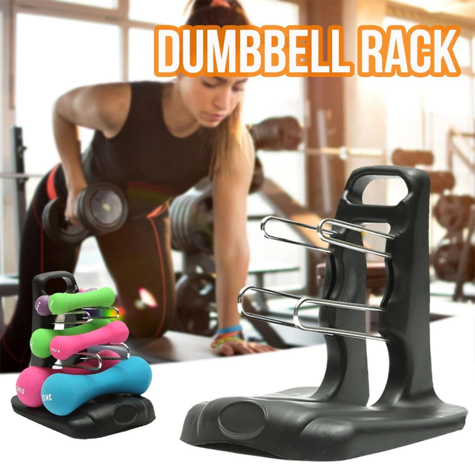 3 Tier Dumbbell Rack Stand Weight Stand Bracket Holds 6 Gym Dumbbells ...