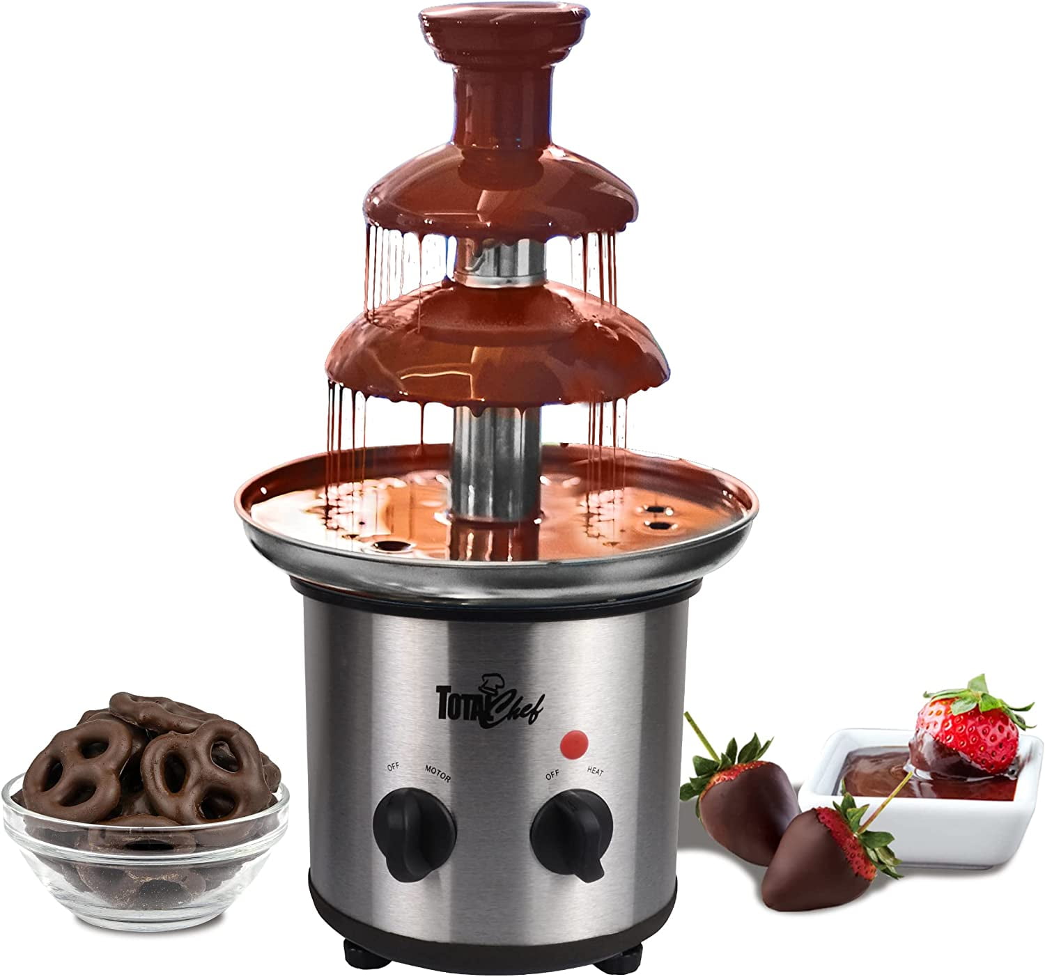3 Tier Electric Chocolate Fountain Huge 1.5lbs Capacity Chocolate ...