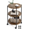 Patiojoy Rattan Wicker Steel Side Table for Outdoor Furniture Deck ...