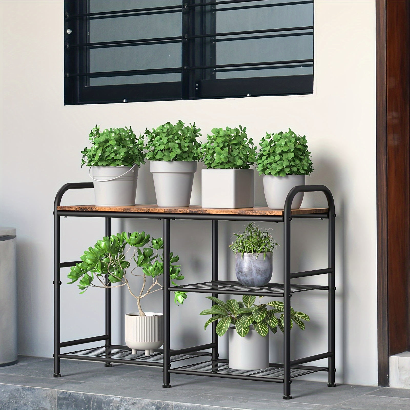 3 Tier Entryway Mismatched Shoe Rack, Entryway Shoe Rack Organiser ...