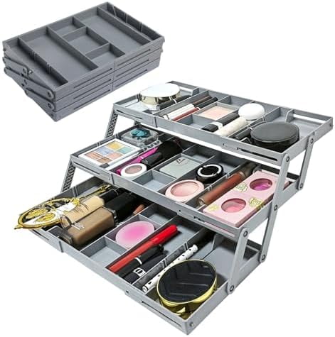 3-Tier Expandable Multi-Level Drawer Organizer - Extra Large Storage ...