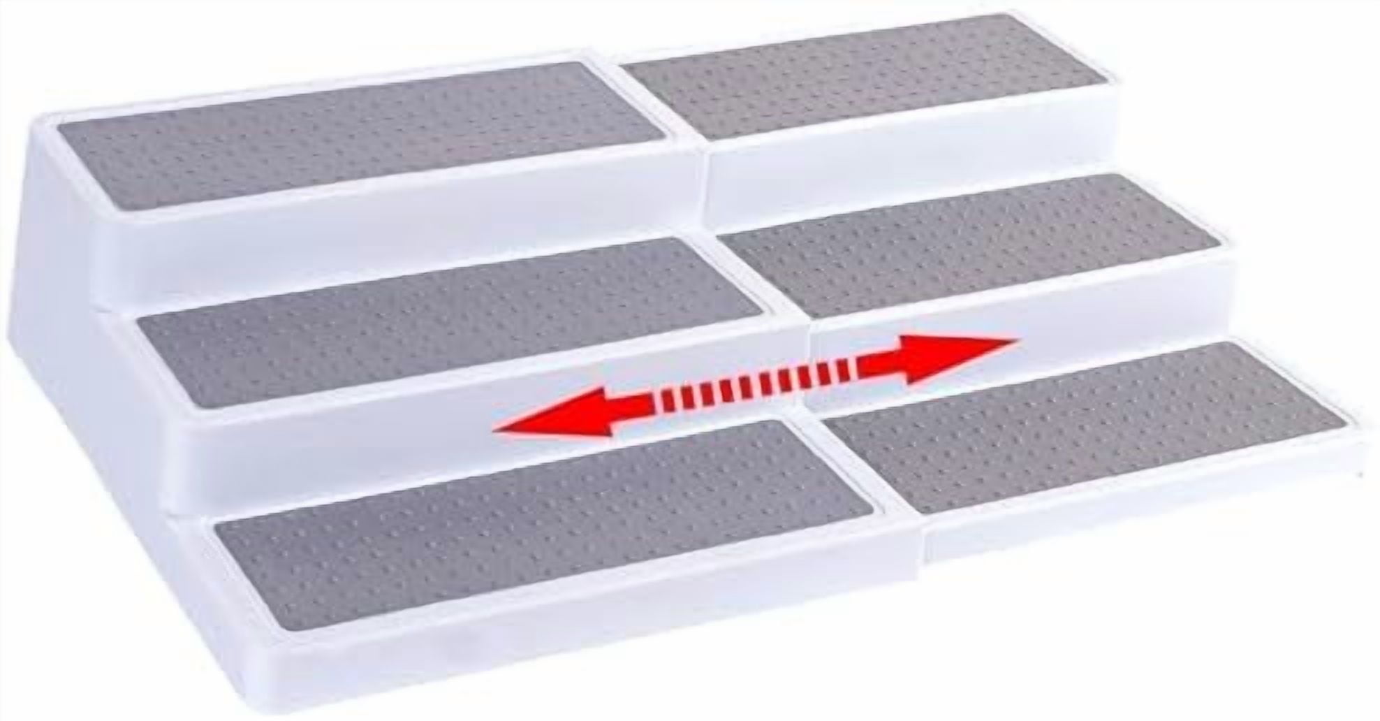 3–Tier Expandable Plastic Spice Rack - Adjustable Length, Stability ...