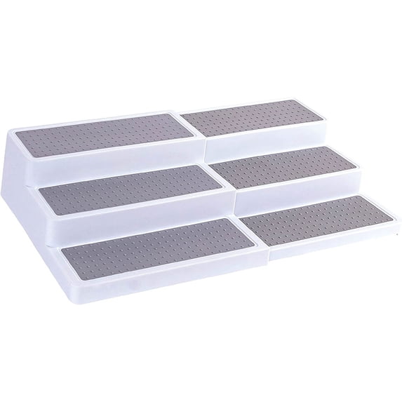 3–Tier Expandable Plastic Spice Rack - Adjustable Length, Stability ...