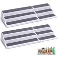 3 Tier Expandable Spice Rack Organizer, White/Grey Plastic Spice Rack ...
