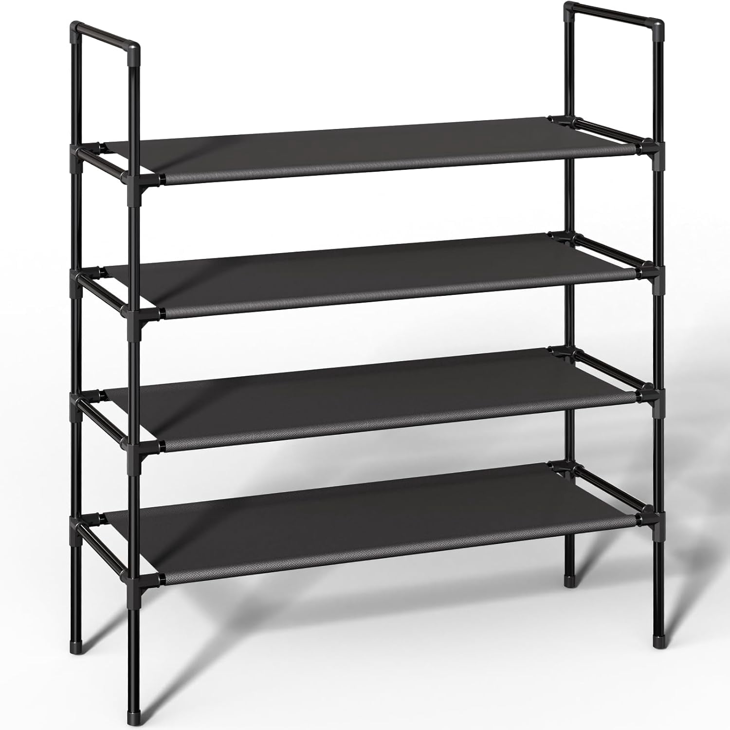3-Tier Fabric Shoe Rack - Sturdy Stackable Organizer for Closet ...