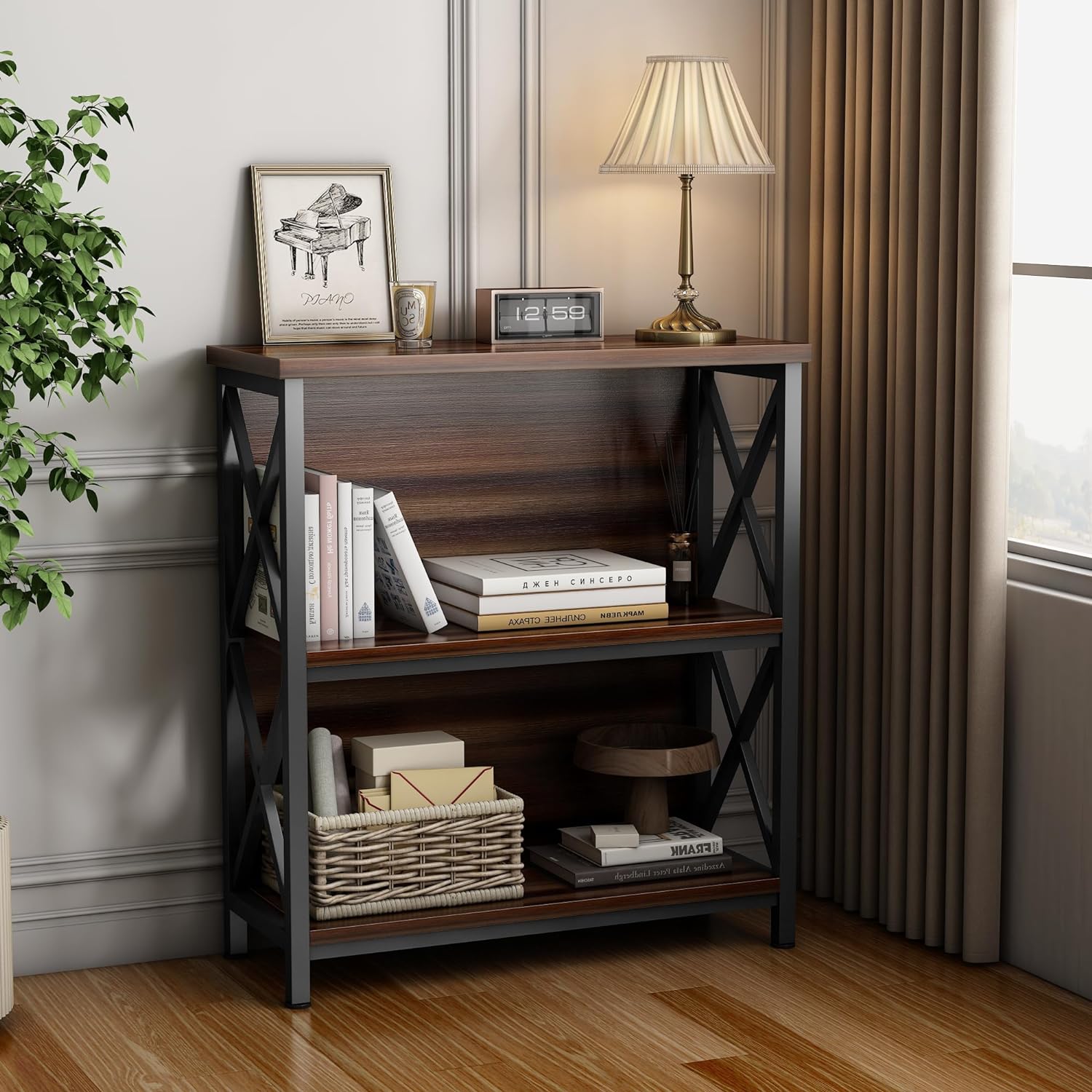 Winsome Wood Aaron 3-Tier A-Frame Shelf, Black Finish - Walmart.com