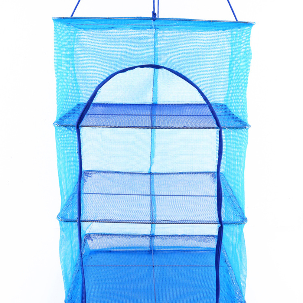 3 Tier Fish Dryer Net Blue Drying Rack PE Material - Walmart.com