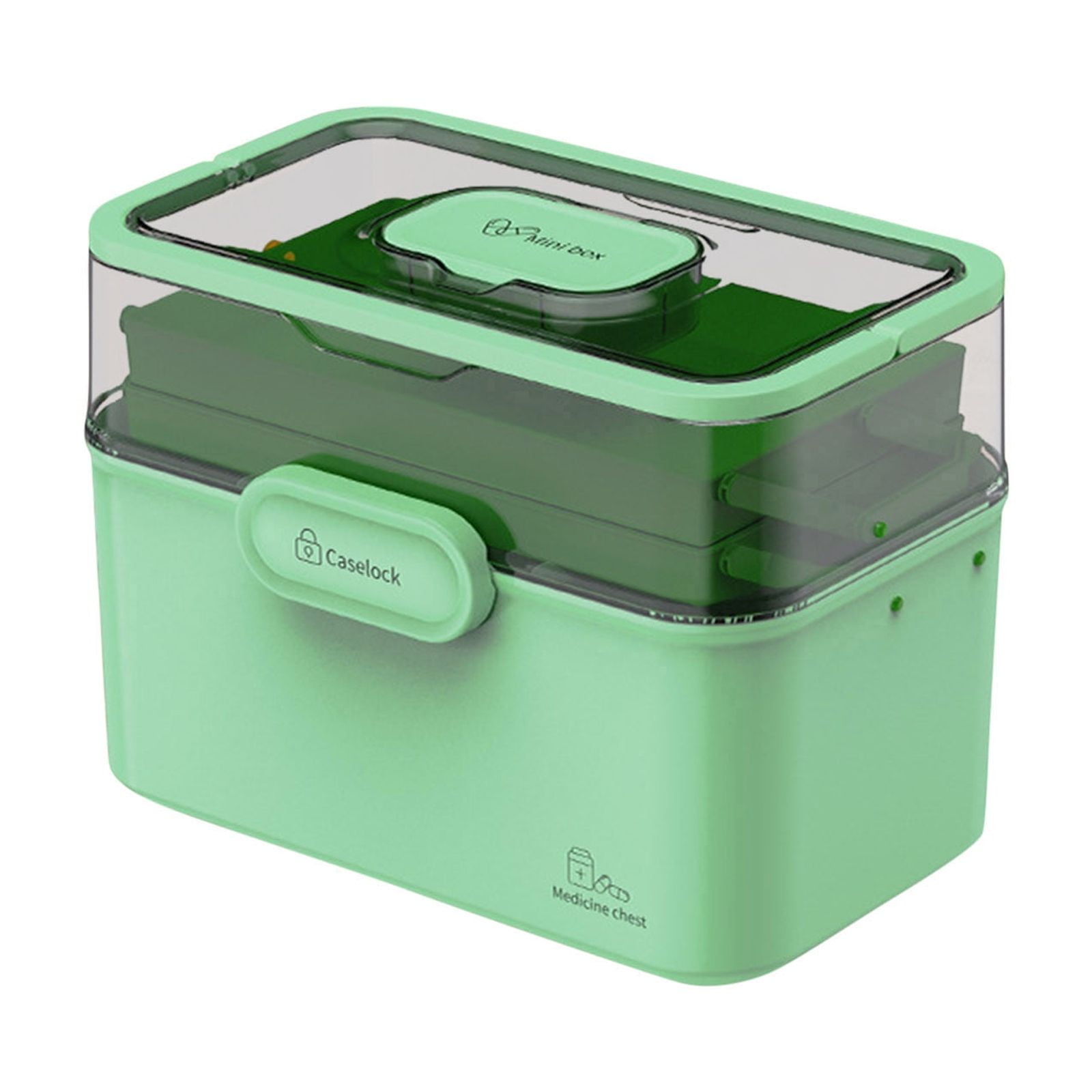 3-Tier Foldable First Aid Organizer Box|Transparent Portable Medicine ...