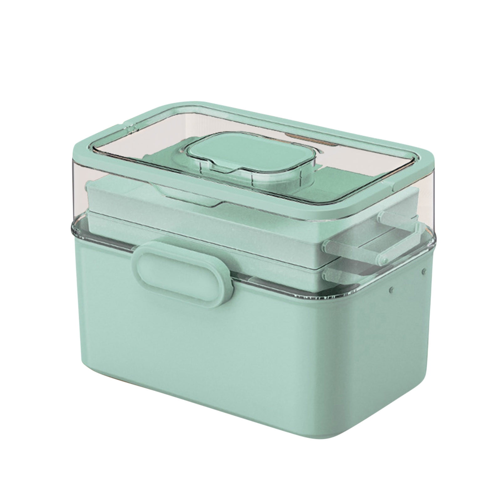 3-Tier Foldable First Aid Organizer Box|Transparent Portable Medicine ...