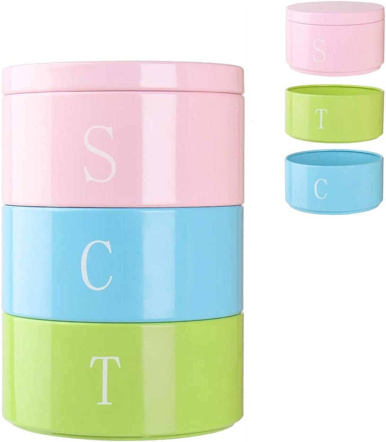 3 Tier Food Storage Sugar Coffee Tea Tin Home Kitchen Gift/Canister/Jar ...