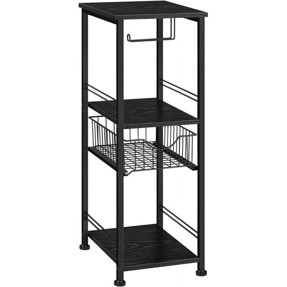 3-Tier Over The Toilet Storage, Freestanding Bathroom Shelves with 4 ...