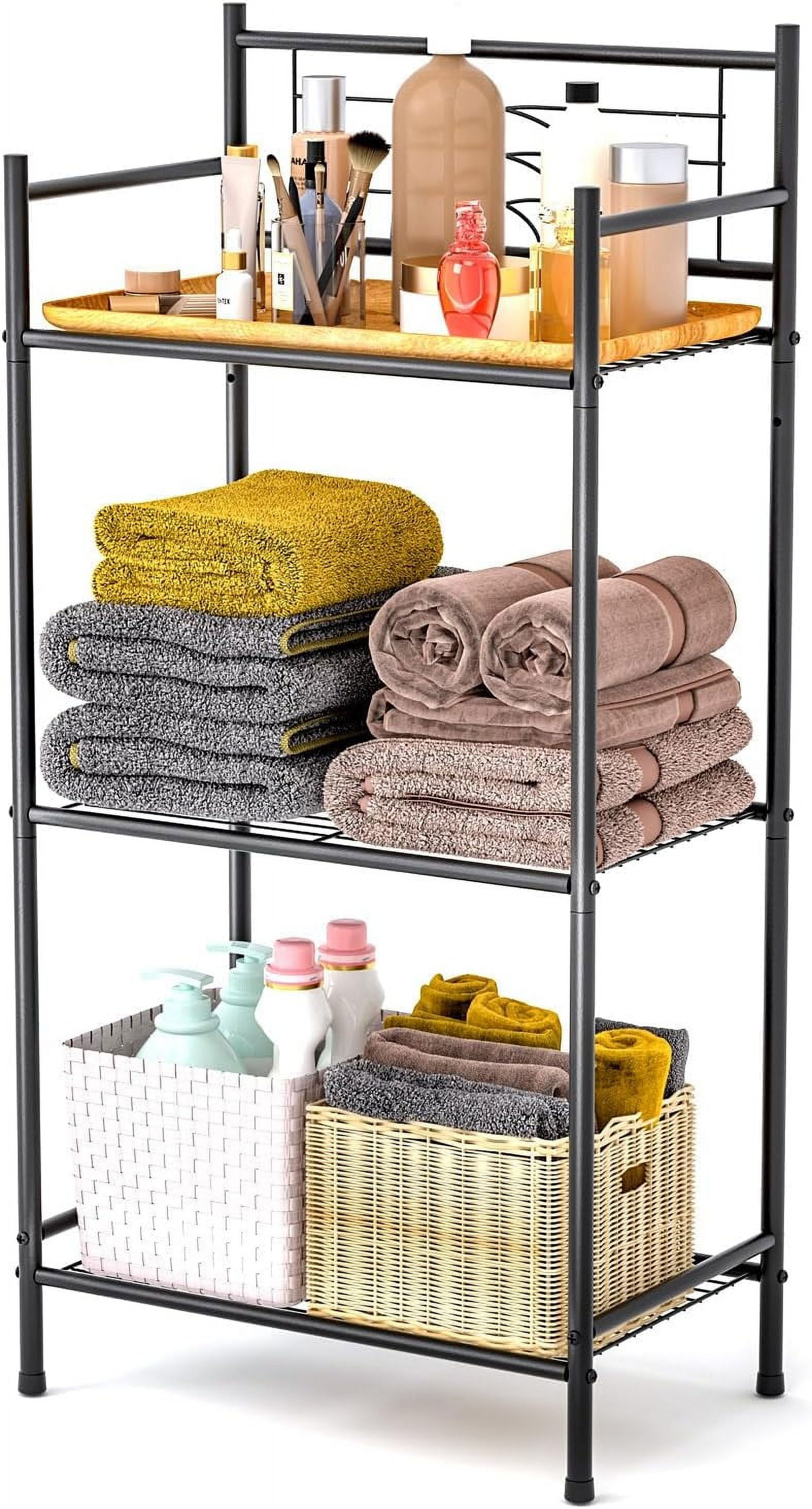 3-Tier Freestanding Multipurpose Storage Shelves Heavy Duty Metal ...