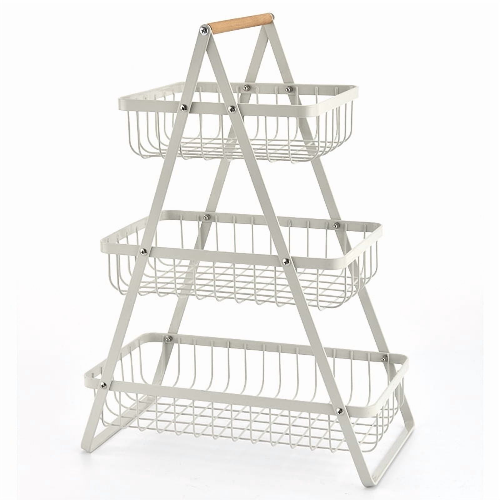 3 Tier Fruit Basket Stand, Portable Fruit Bowle Basket for Kitchen ...