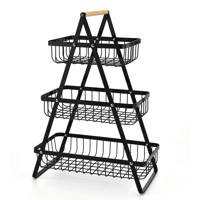 3 Tier Fruit Basket Stand, Portable Fruit Bowle Basket for Kitchen ...