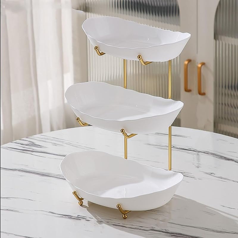 3 Tier Fruit Bowl, Kitchen Counter 3 Tiered Fruit Stand, Tiered Modern ...