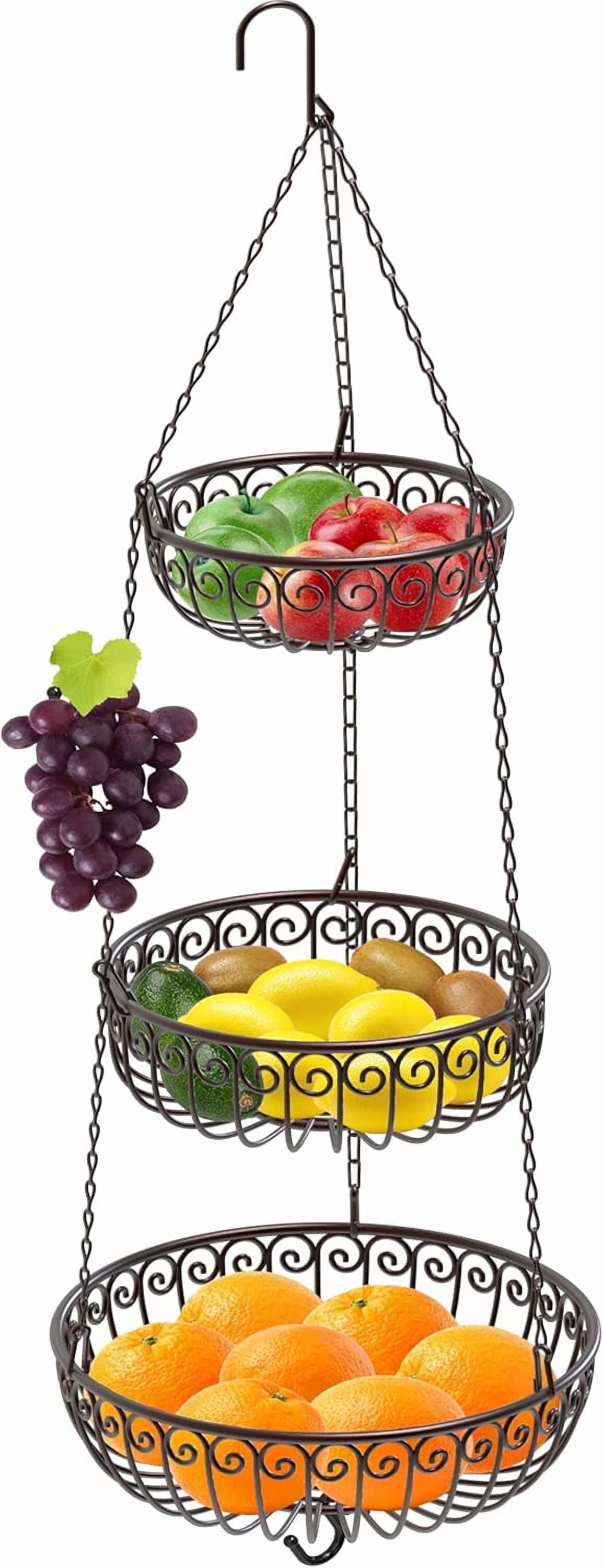 3-Tier Fruit Hanging Basket, Bronze - Walmart.com