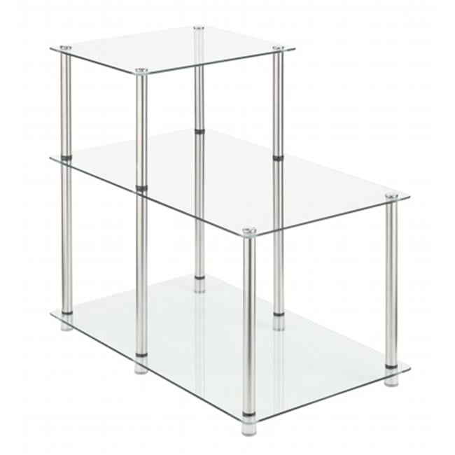 3 Tier Glass Step End Table - Walmart.com