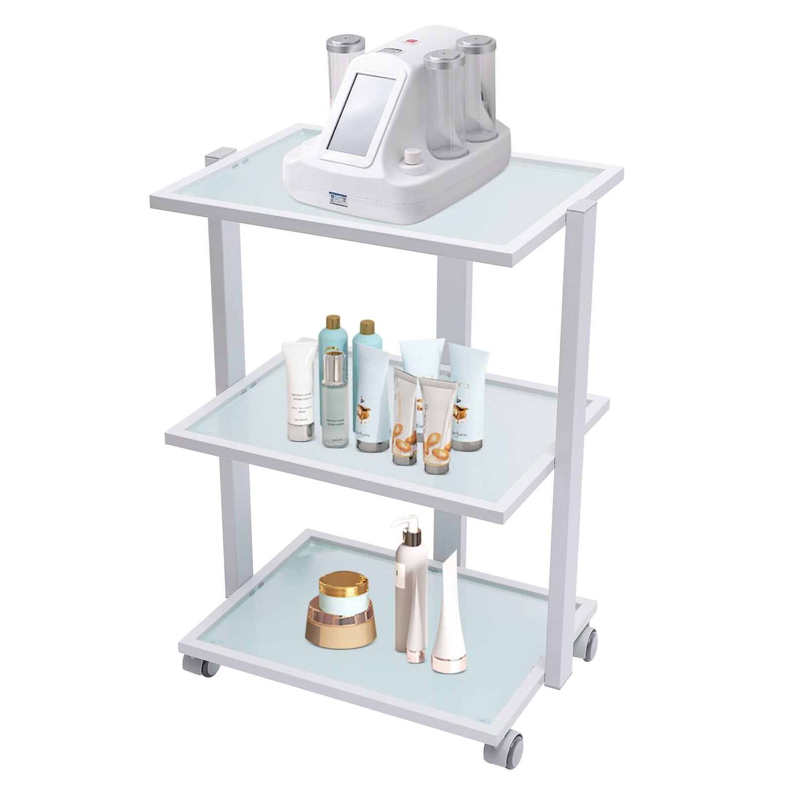 3 Tier Glass Tray Treatment Esthetician Beauty Trolley Cart Salon ...
