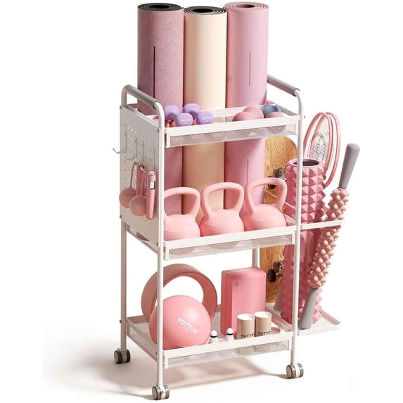 3-Tier Gym Storage Rack for Home Gym–Multi-Functional Weight Rack ...
