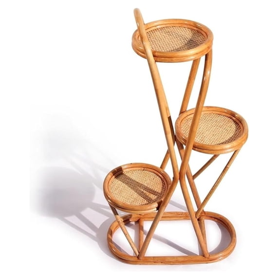 3 Tier Handmade Bamboo Plant Stand for Outdoor & Indoor, Rattan Wicker ...