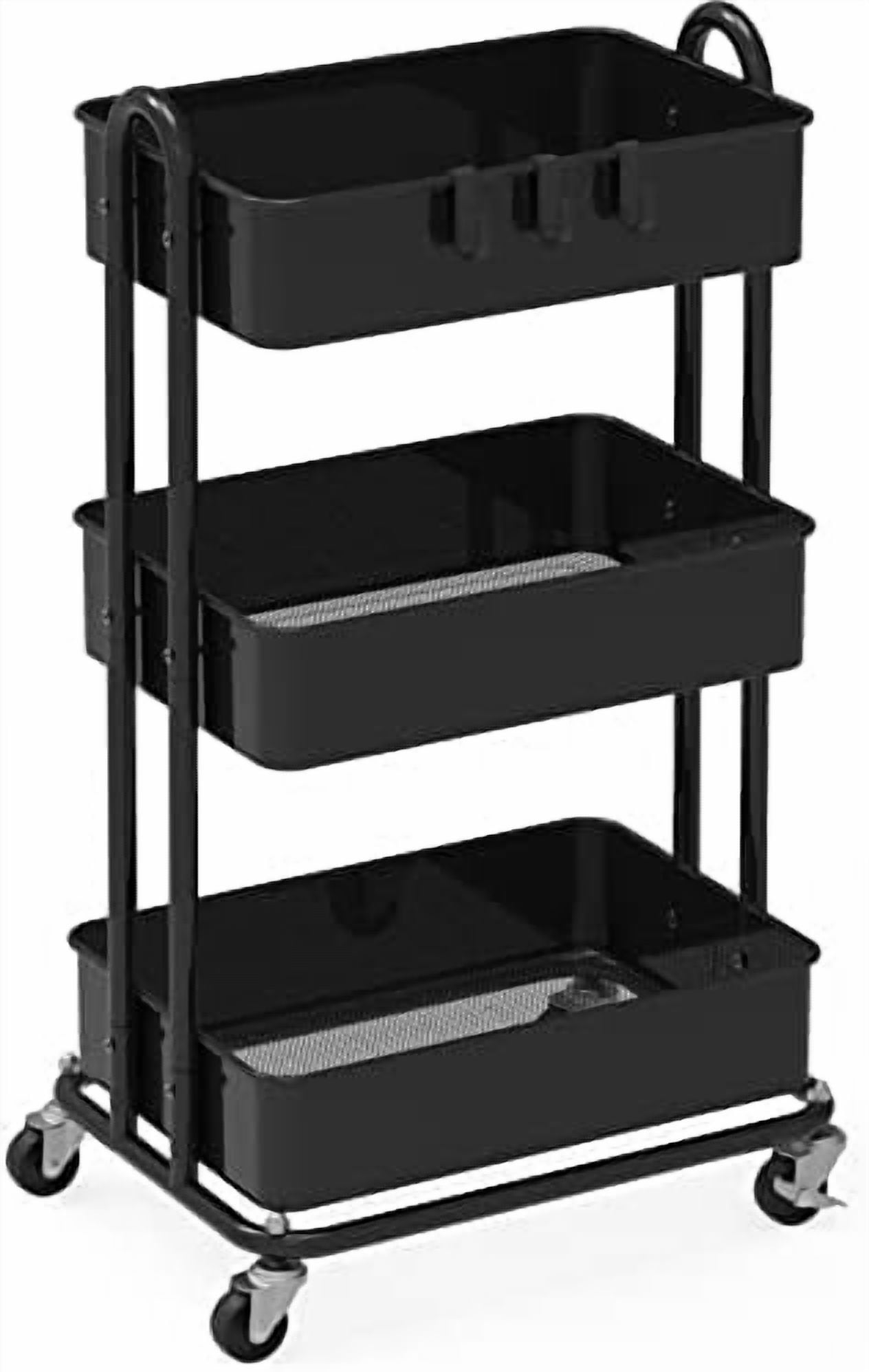 3-Tier Heavy Duty Metal Utility Rolling Cart, Purple - Walmart.com