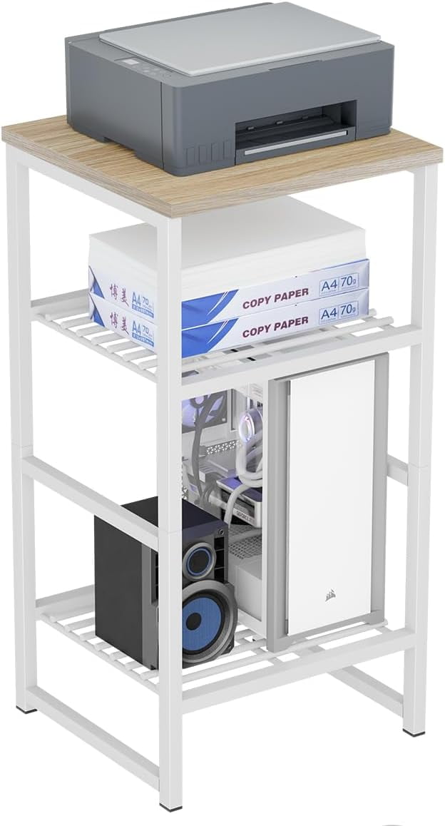 3-Tier Heavy-Duty Printer Stand – Multi-Functional Office Organizer ...