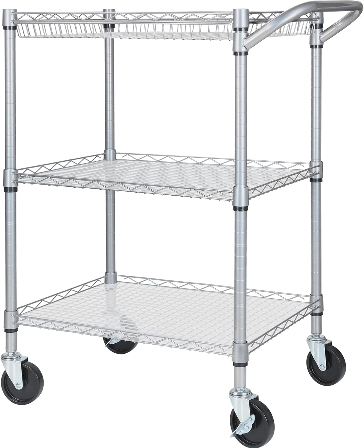 3 Tier Heavy Duty Rolling Utility Cart,18" D x 23.8" W x 36.6" H ...