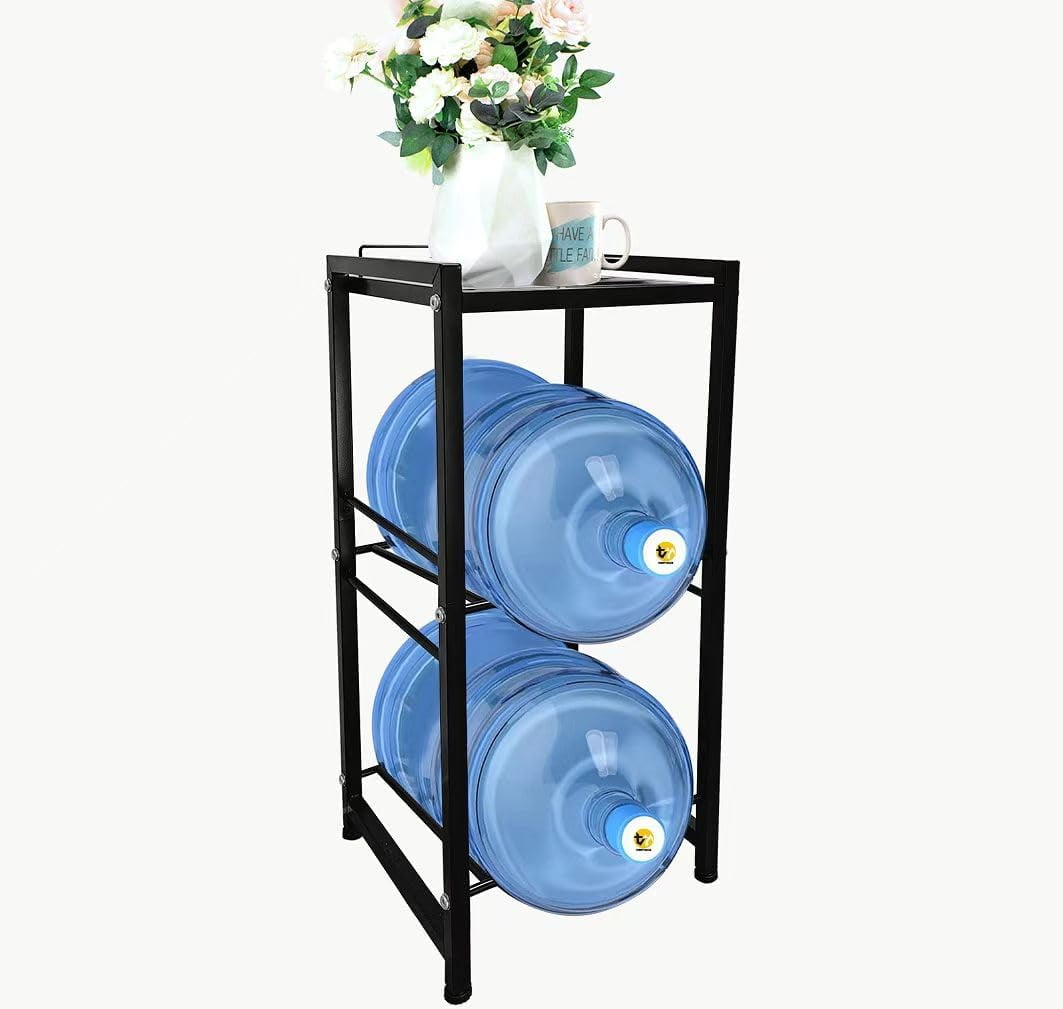 3 Tier Heavy Duty Water Bottle Rack 5 Gallon Water Jug Holder with Top ...