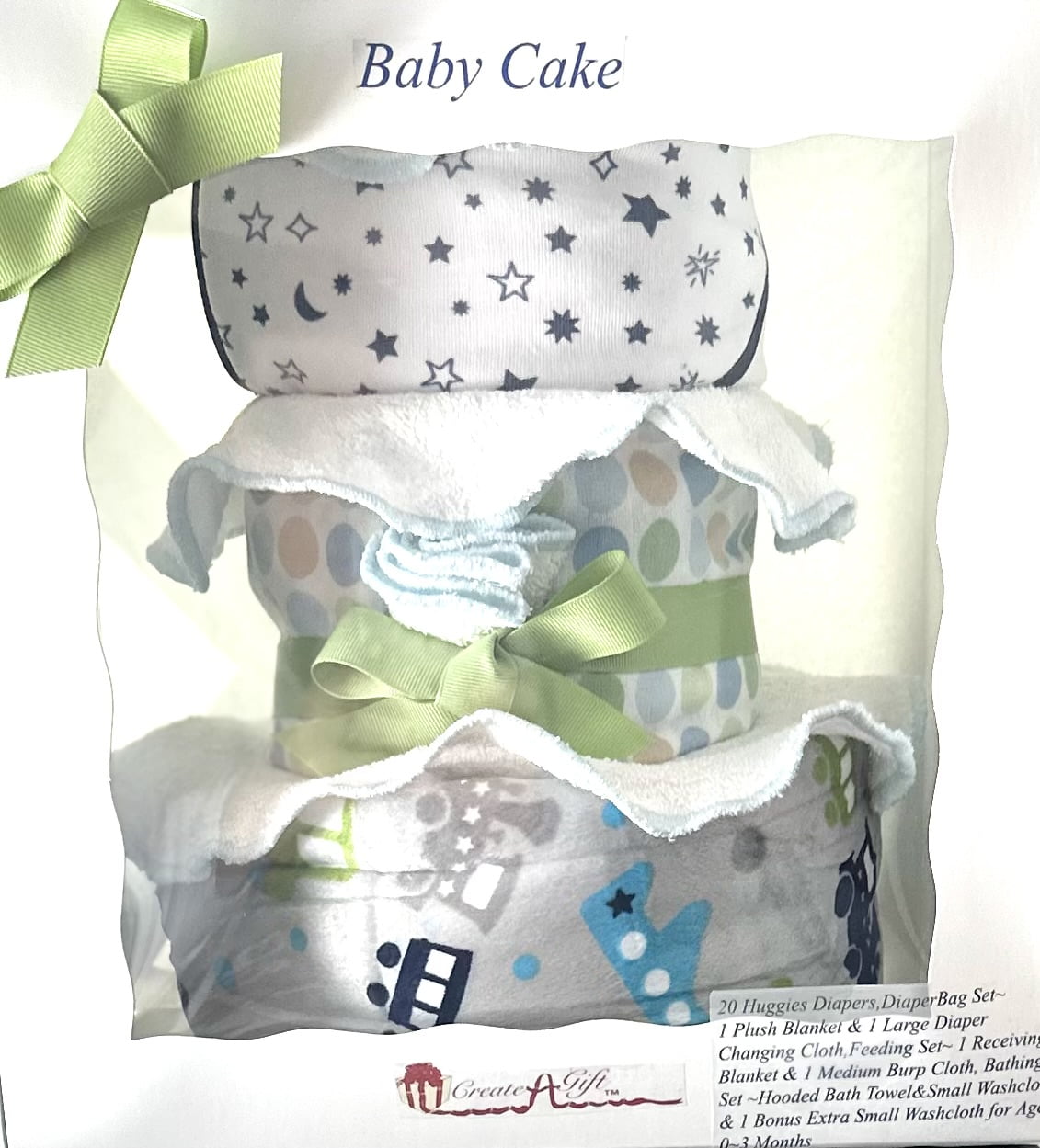 3 Tier Hustle Bustle Baby Cake - Walmart.com