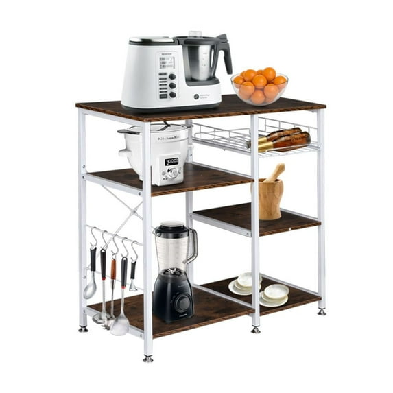 3-Tier Industrial Kitchen Baker's Rack Utility Microwave Oven Stand ...