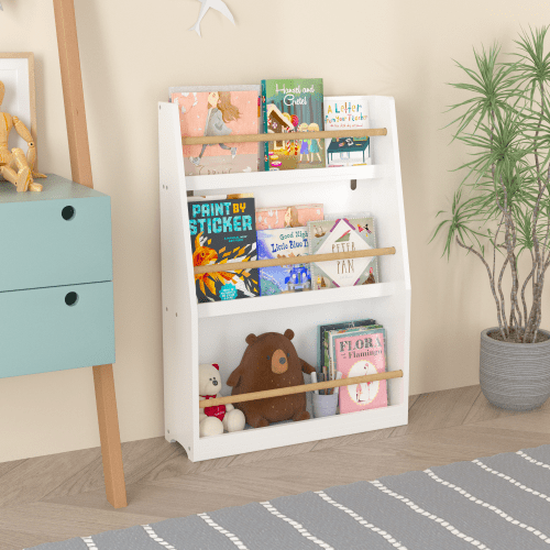 3 Tier Kids Book Shelf,Kids Book Rack, Helps Keep Bedrooms, Playrooms ...