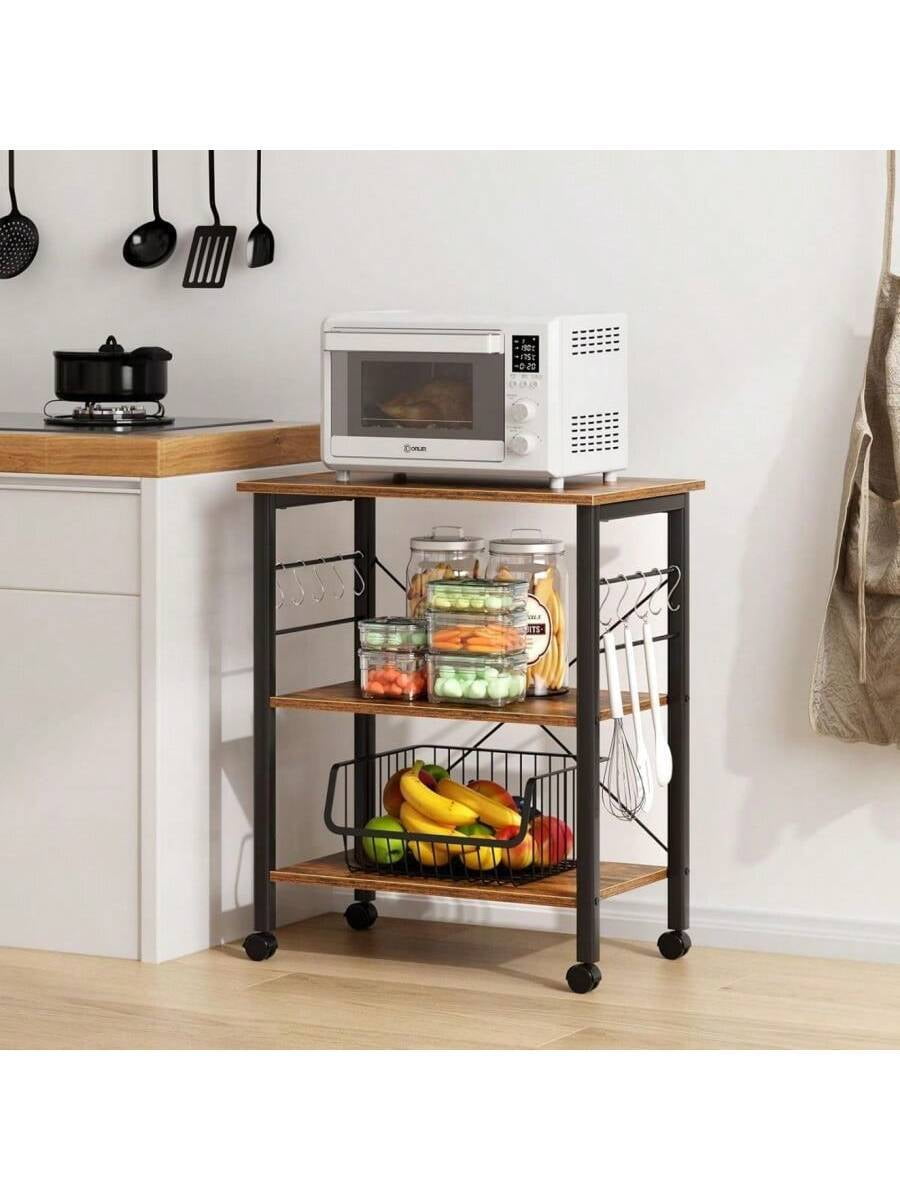 3-Tier Kitchen Baker's Rack Utility Microwave Oven Stand Kitchen Cart ...