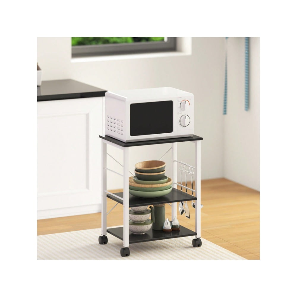 3-Tier Kitchen Baker's Rack Utility Microwave Oven Stand Kitchen Cart Island, Vintage - Walmart.com