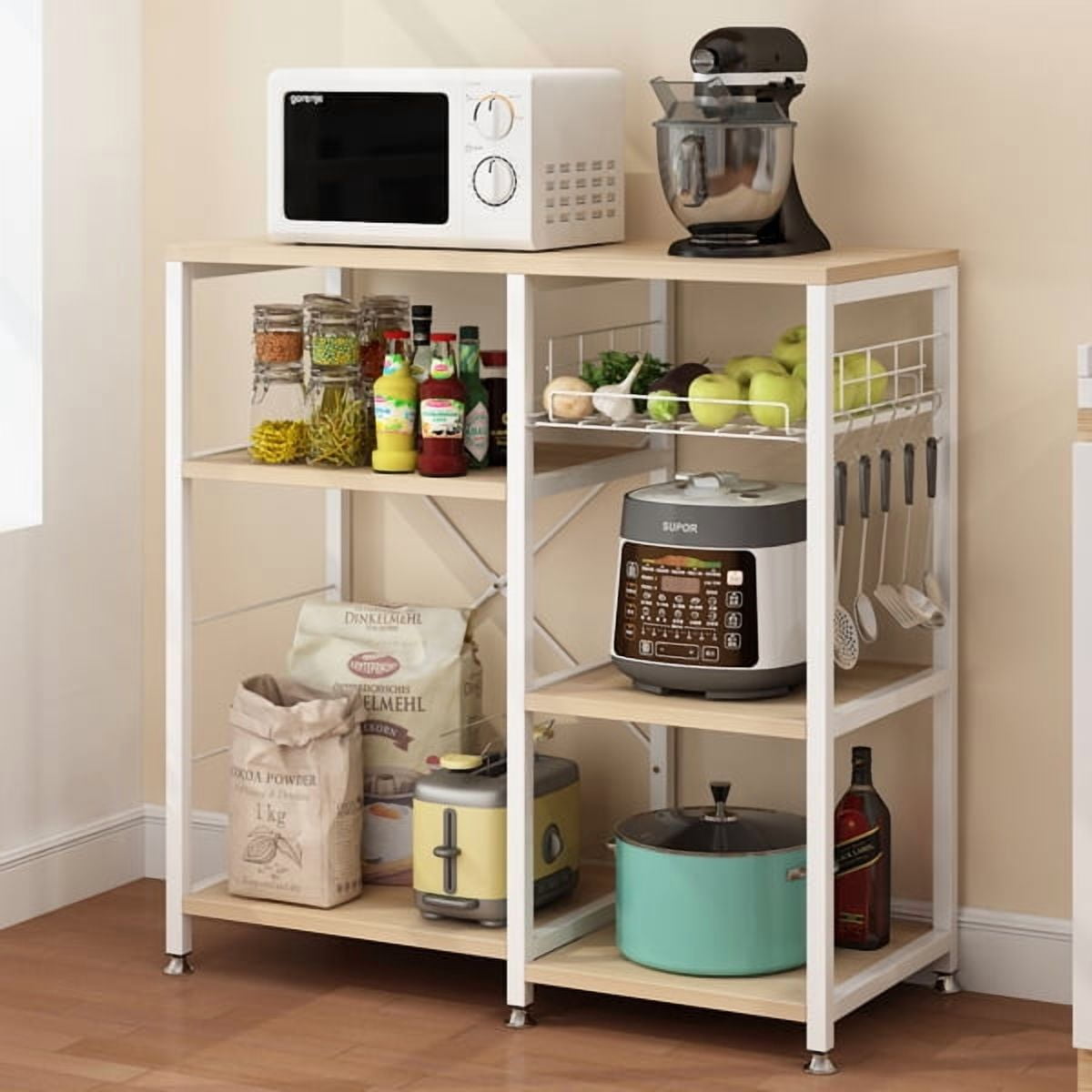 3-Tier Kitchen Baker's Rack Utility Microwave Oven Stand Storage Cart ...