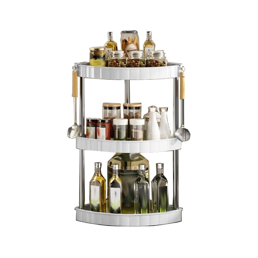 3 Tier Kitchen Spice Rack Shelf Countertop Corner Multifunctional ...