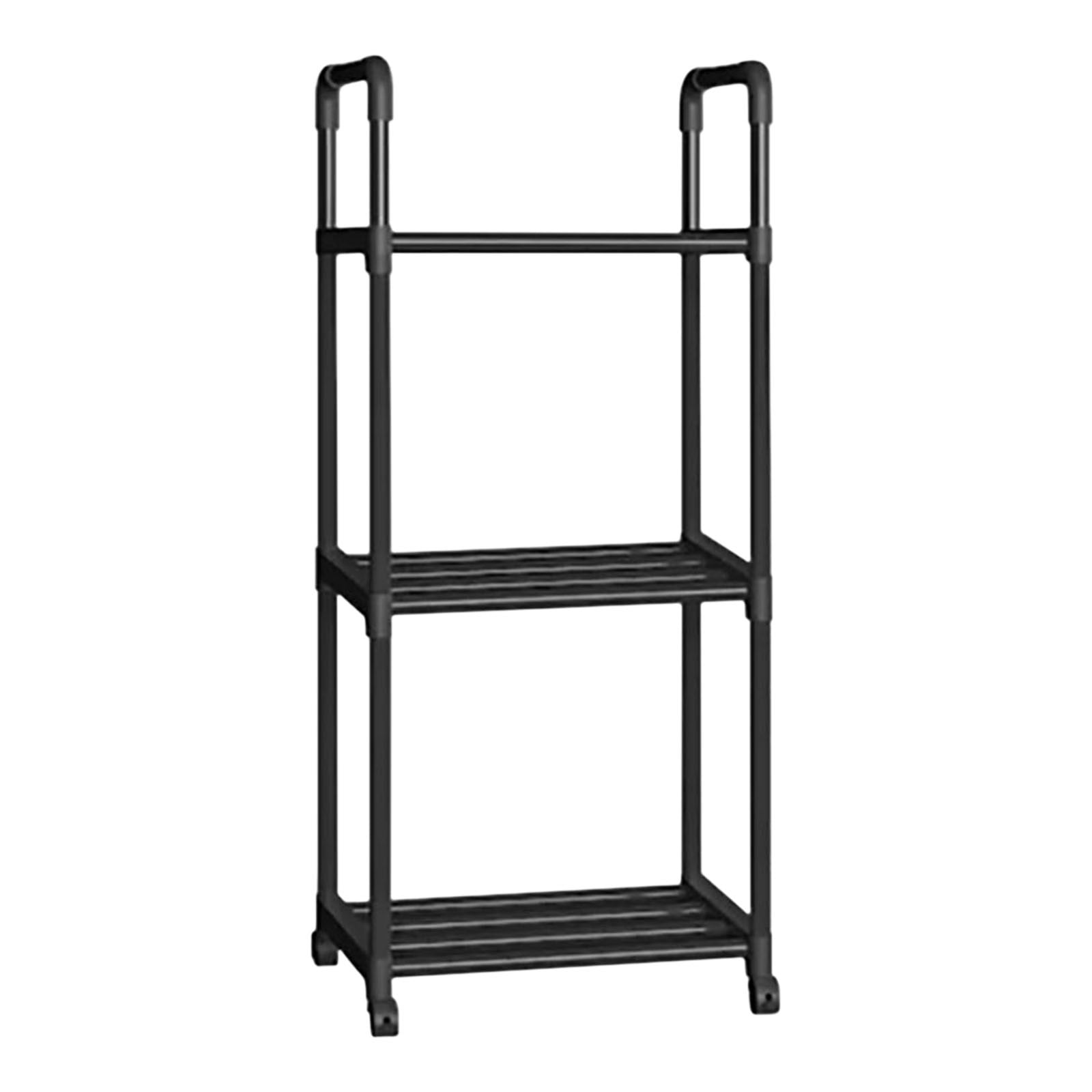 3-Tier Kitchen Storage Rack with Casters | Heavy-Duty Microwave ...