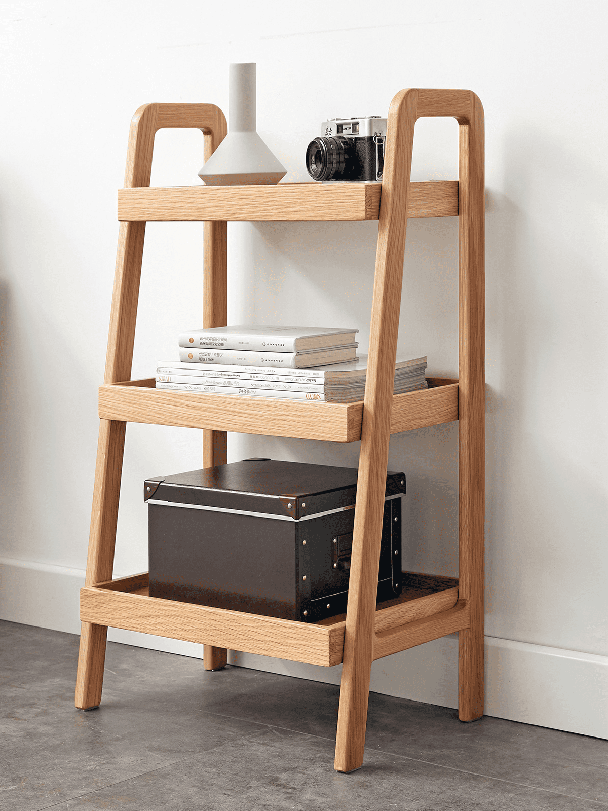 3 Tier Ladder Bookshelf, Ladder Shelves,Storage Organizer Step Book ...