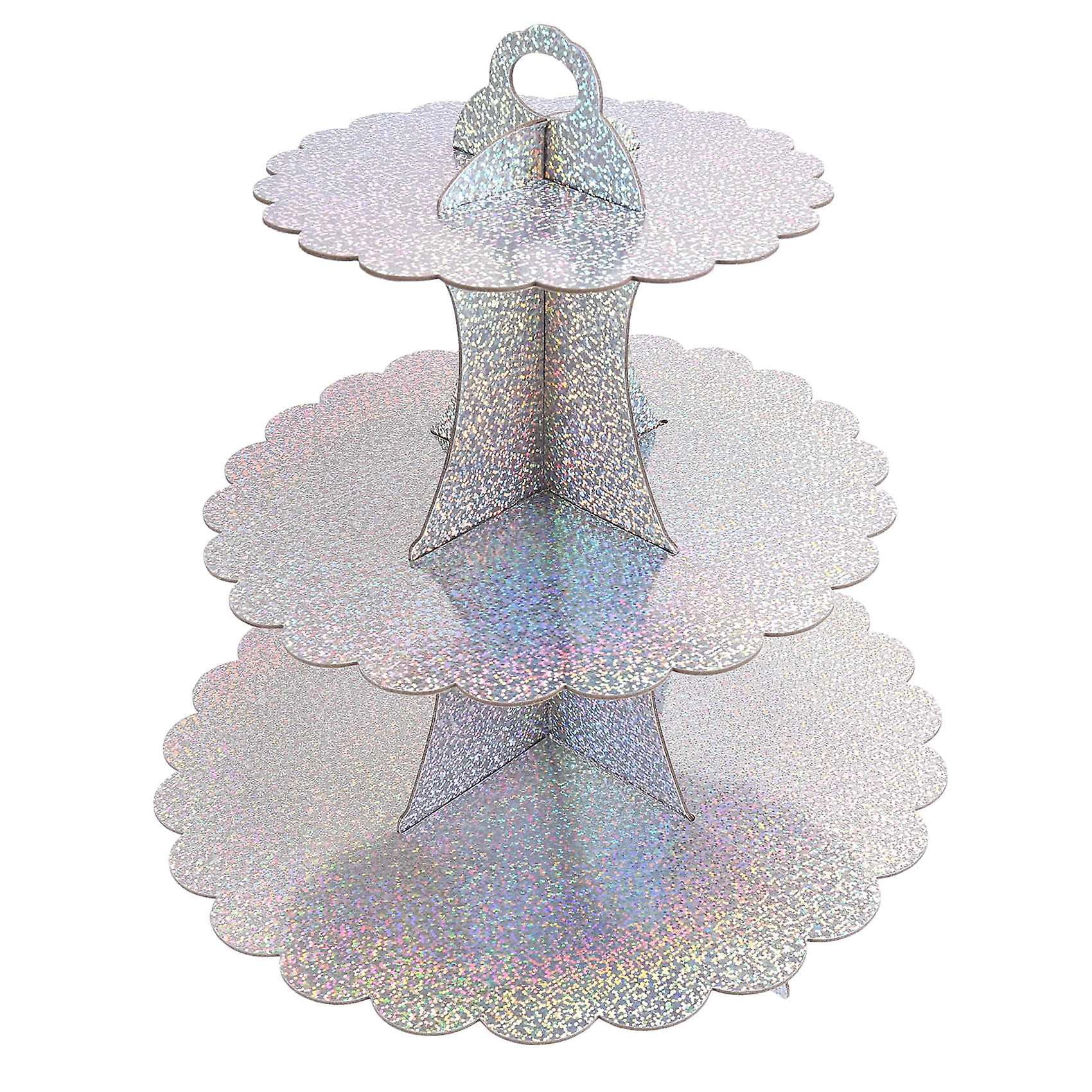 3 Tier Lasers Cake Holder Round Paper Cake Rack Birthday Party ...