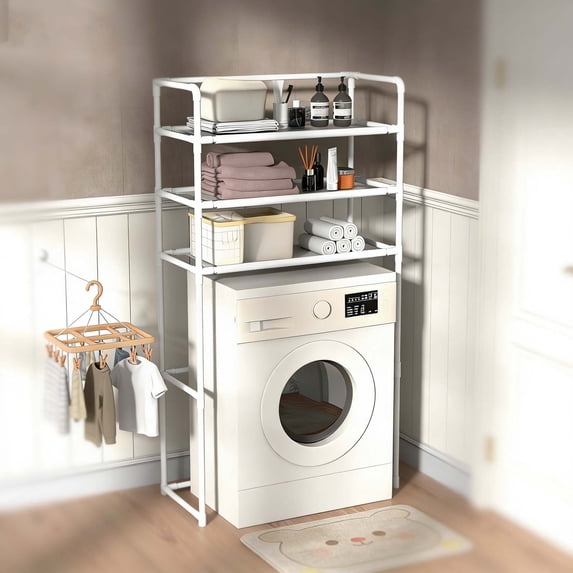 3-Tier Laundry Shelf for Over Washer or Dryer, Over Washer and Dryer ...
