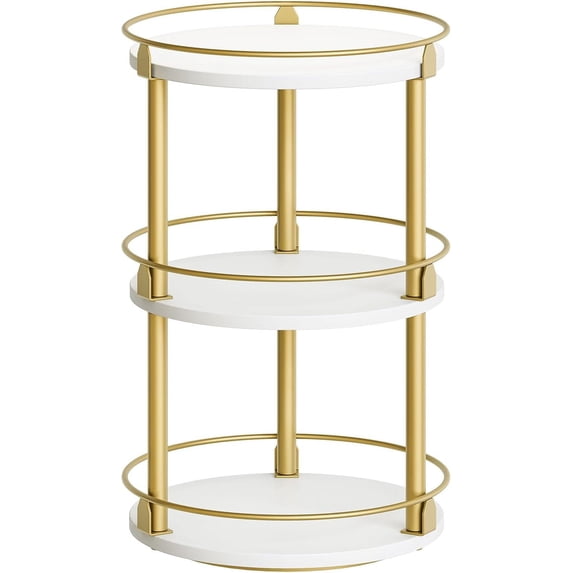 3-Tier Lazy Susan Rotating Spice Rack, Spinning Organizer Industrial ...