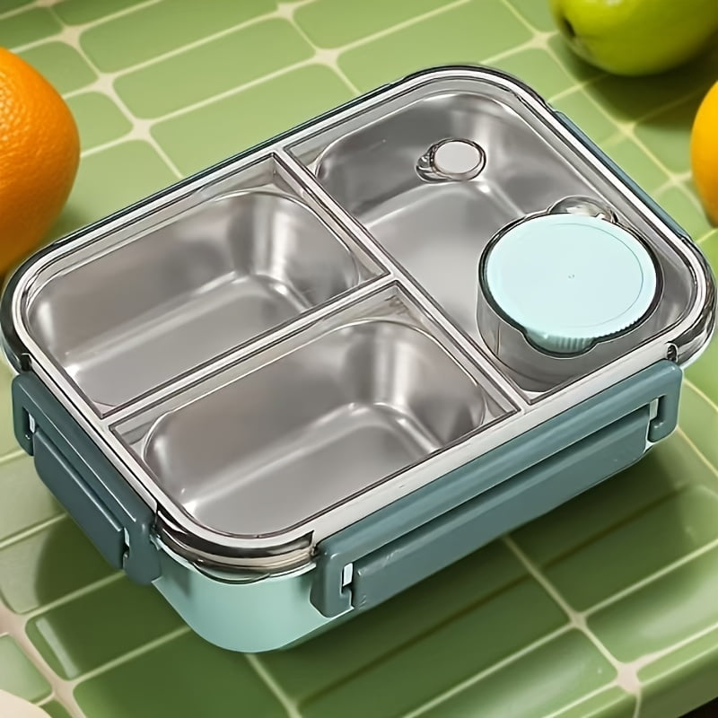 3-Tier Leak-Resistant Bento Box Set - Portable Microwave-Safe Lunch Box ...