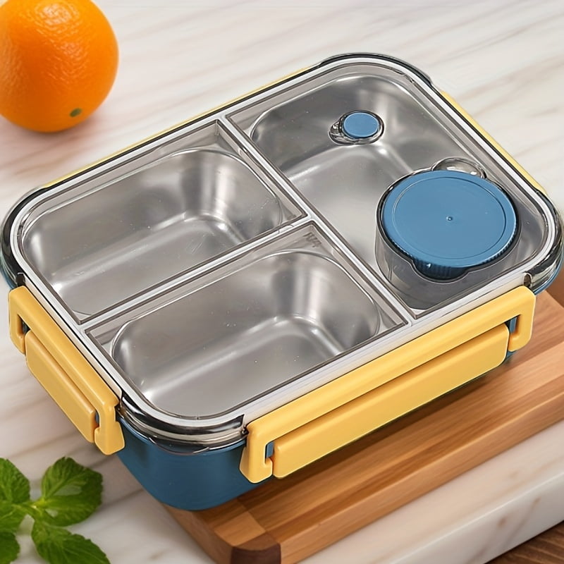 3-Tier Leak-Resistant Bento Box Set - Portable Microwave-Safe Lunch Box ...