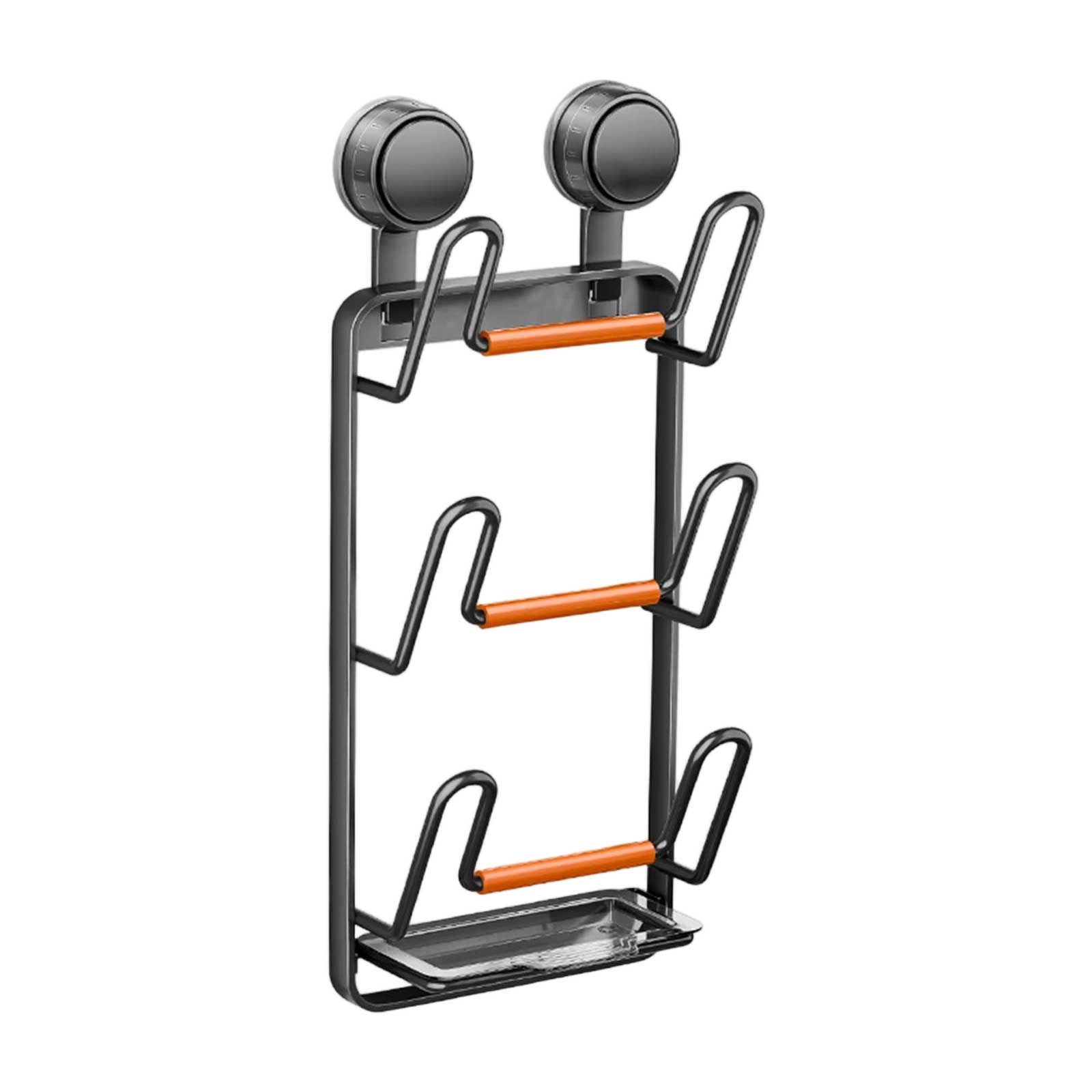 3 Tier Lid Organizer With Suction Cup Mount Wall Mounted Kitchen Lid ...