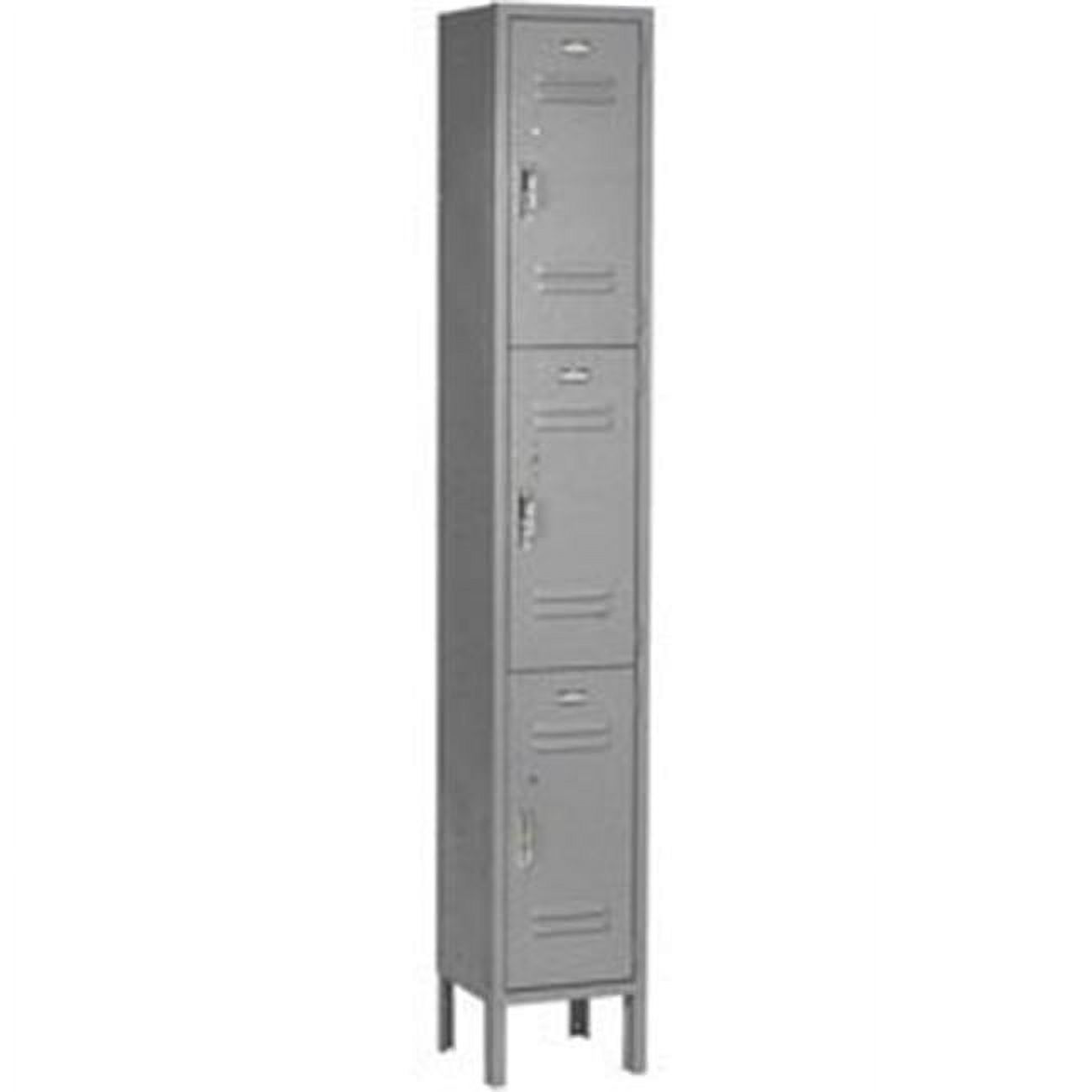 3 Tier Locker, 12x15x24, 3 Door, Unassembled, Gray - Walmart.com
