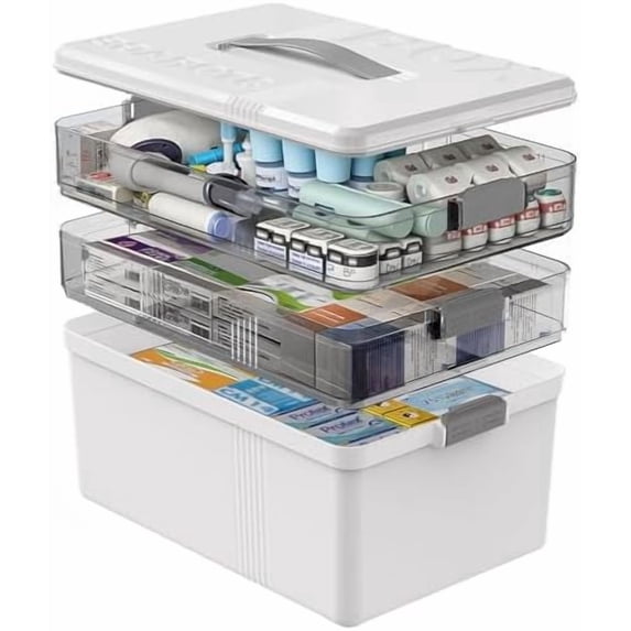 3 Tier Medicine Cabinet Organizer Large Capacity Medicine Organizer ...