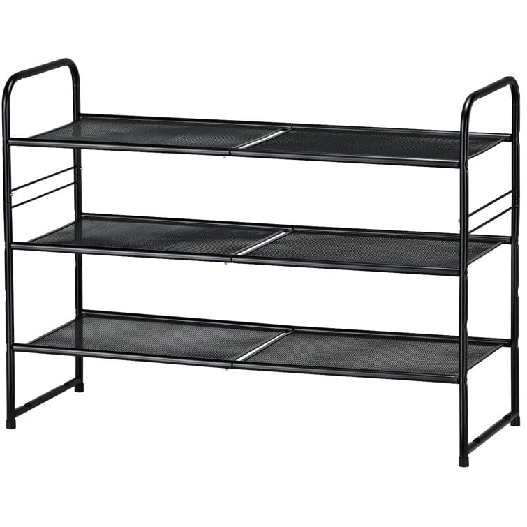 3-Tier Mesh Shoe Rack 15 Pair Shoe Shelf Storage Organizer, Fit for ...