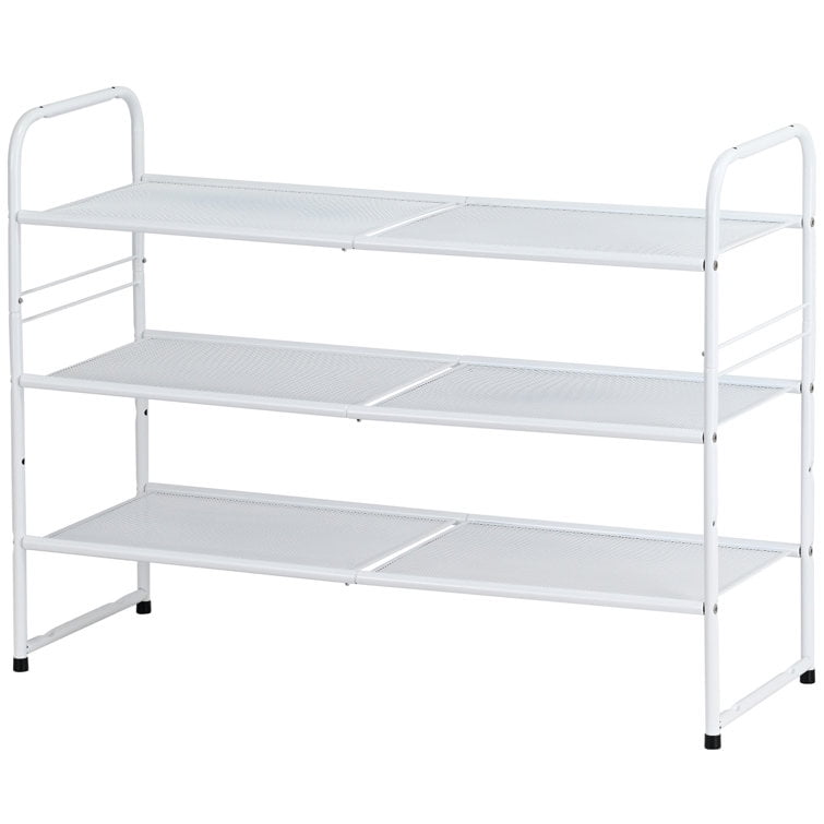 3-Tier Mesh Shoe Rack 15 Pair Shoe Shelf Storage Organizer, Fit for ...