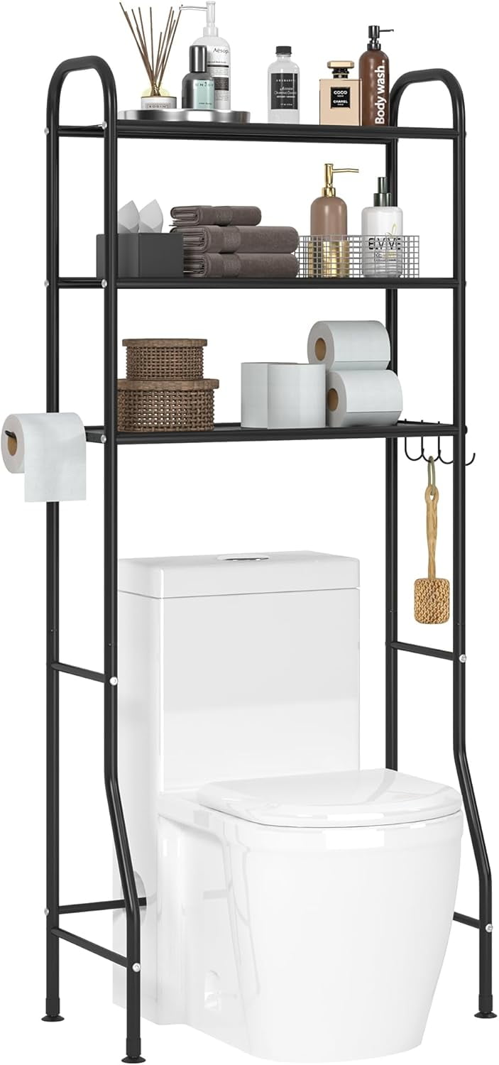 3 Tier Metal Bathroom Storage Rack Over The Toilet Storage Shelves ...